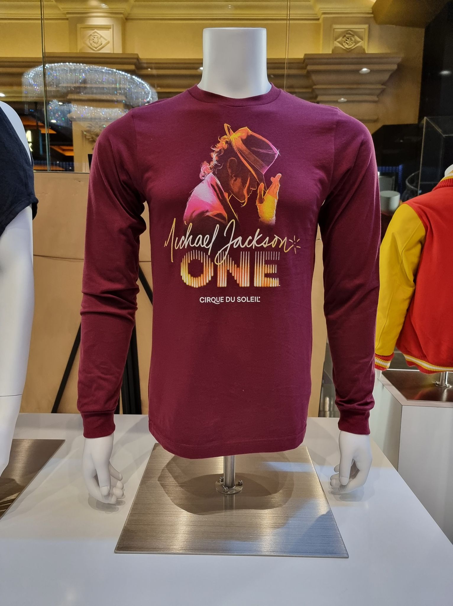Michael Jackson | MJ ONE Burgundy long sleeve T-shirt – King Of Shop ...